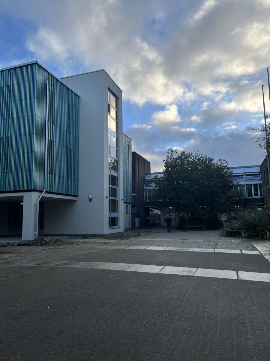 Farewell to the construction fence! Our school finally shows its new ...